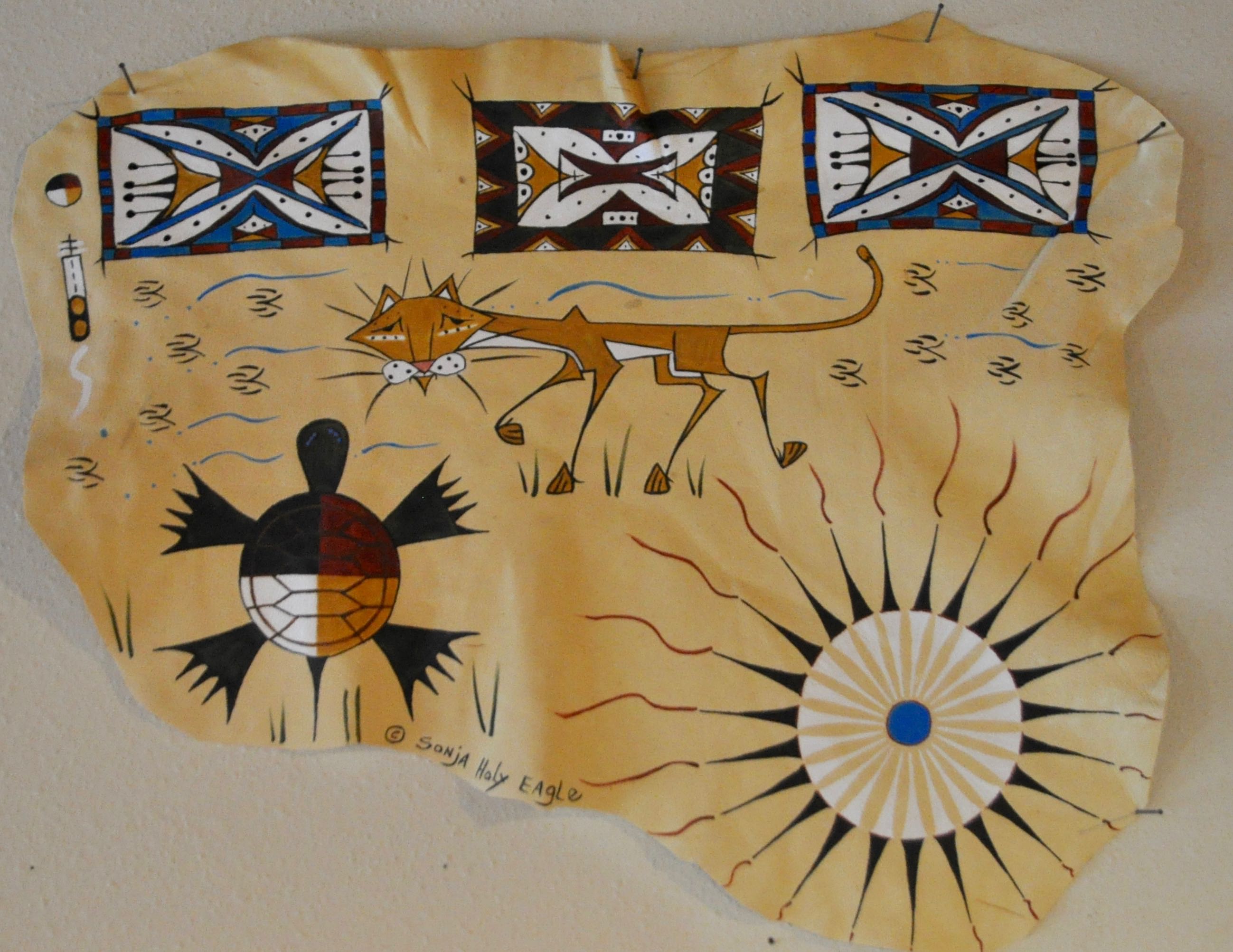 Traditional Hide Paintings and art in Rapid City SD - Dakota Drum