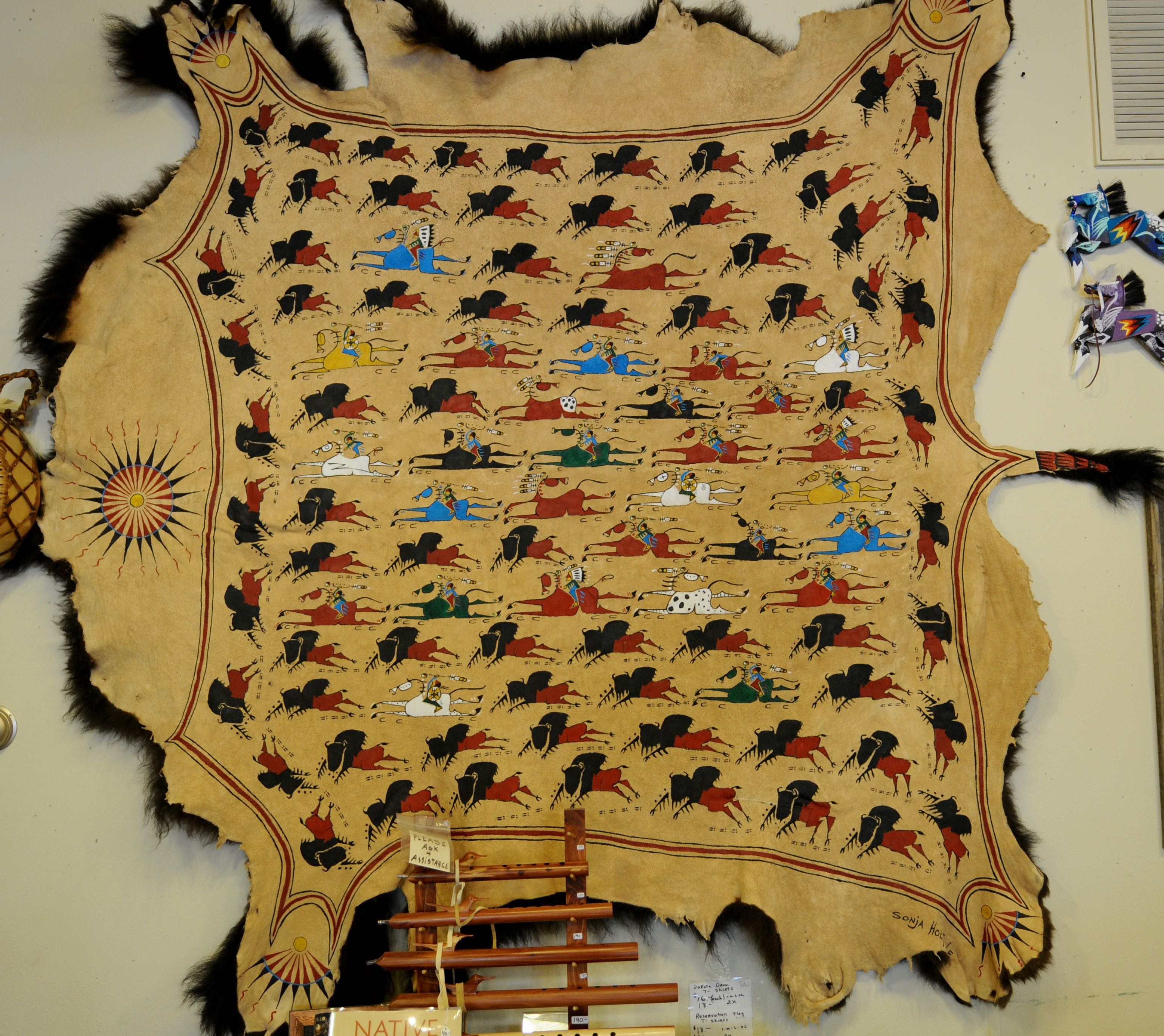 Traditional Hide Paintings and art in Rapid City SD - Dakota Drum