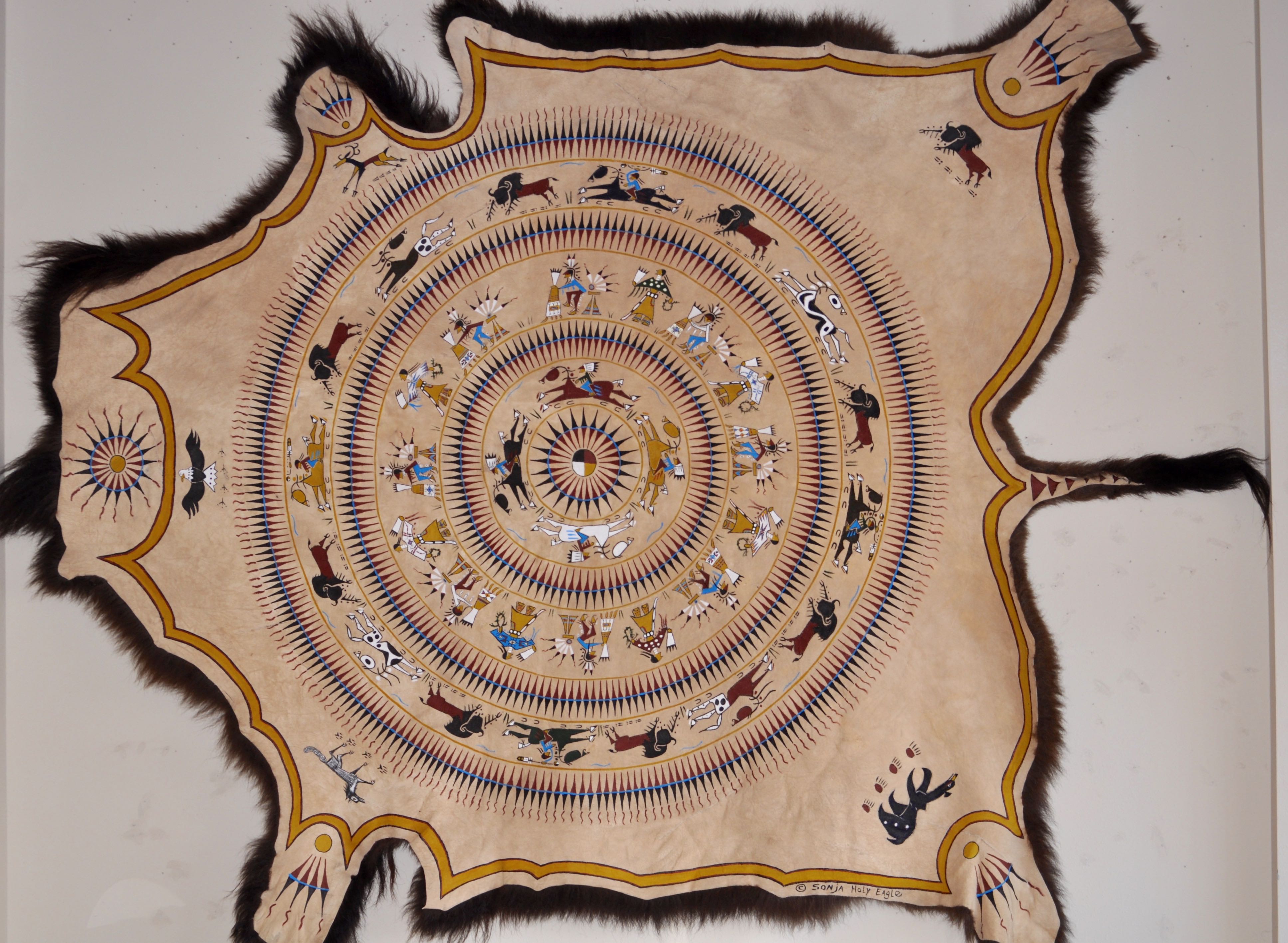 Traditional Hide Paintings and art in Rapid City SD - Dakota Drum