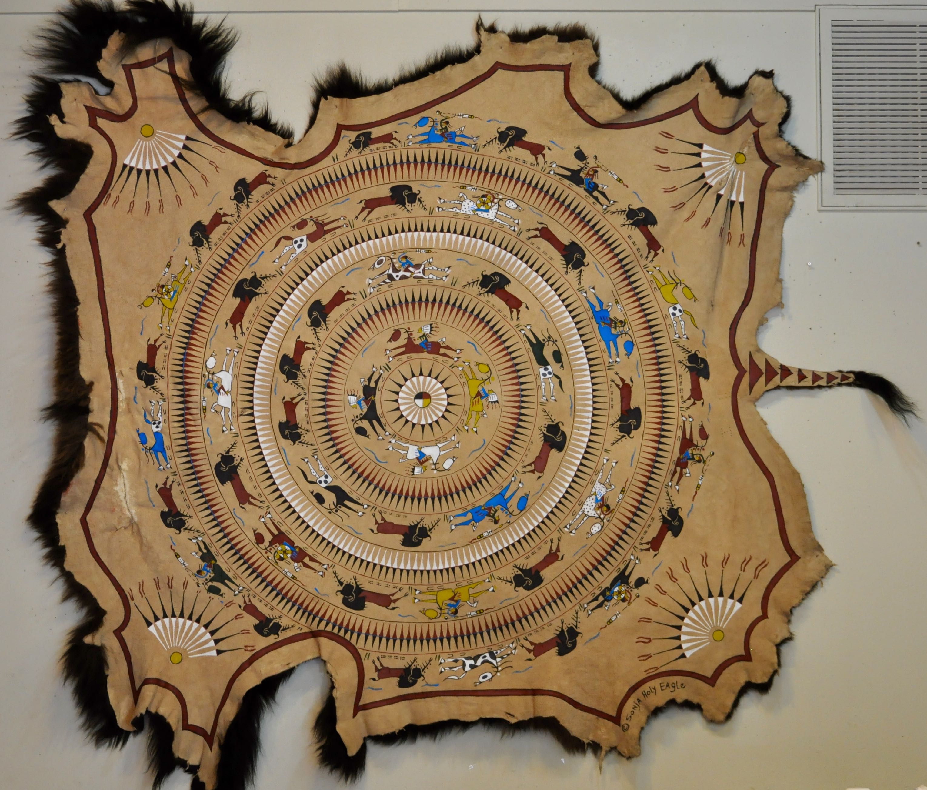 Traditional Hide Paintings and art in Rapid City SD - Dakota Drum