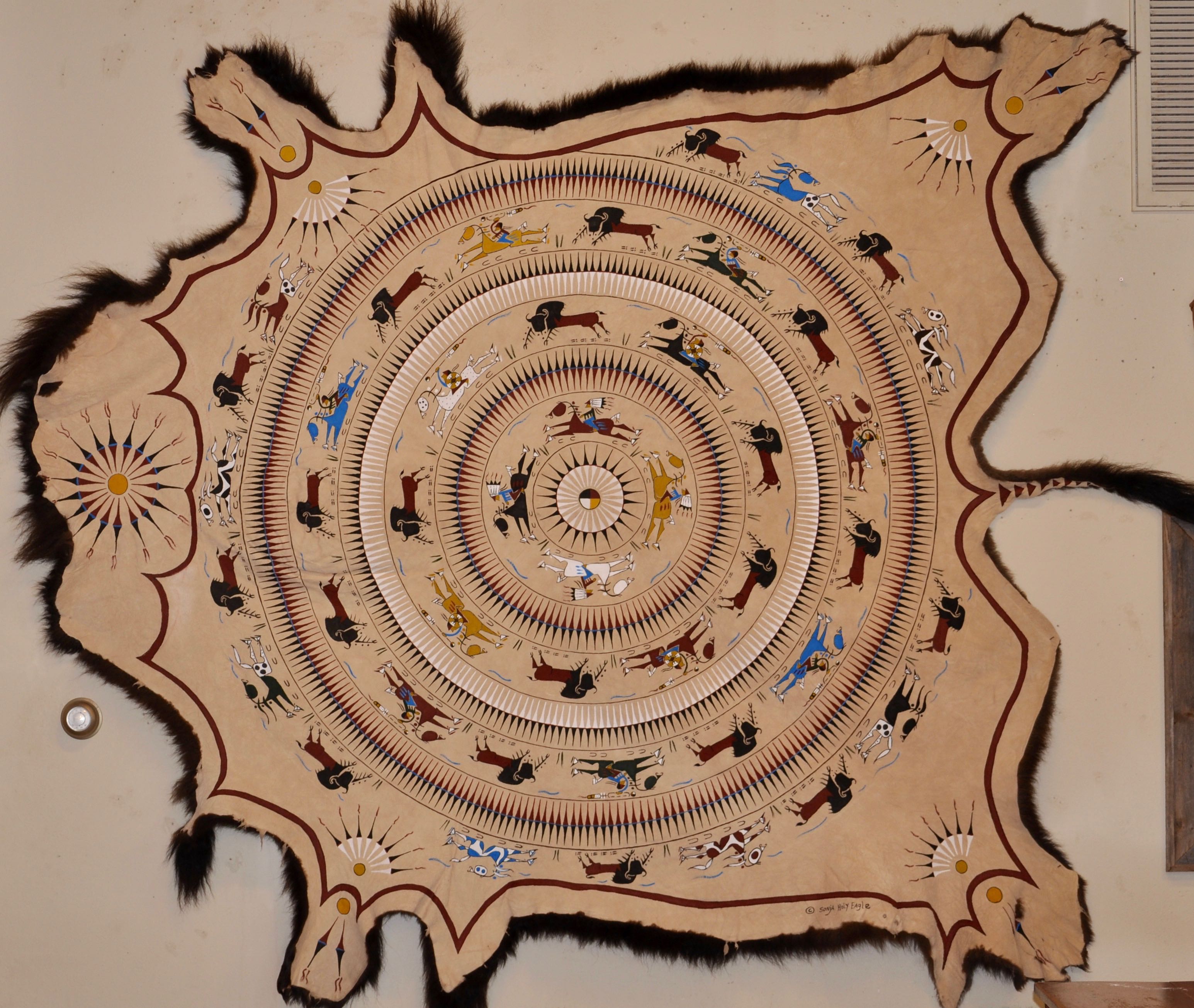 Traditional Hide Paintings and art in Rapid City SD - Dakota Drum