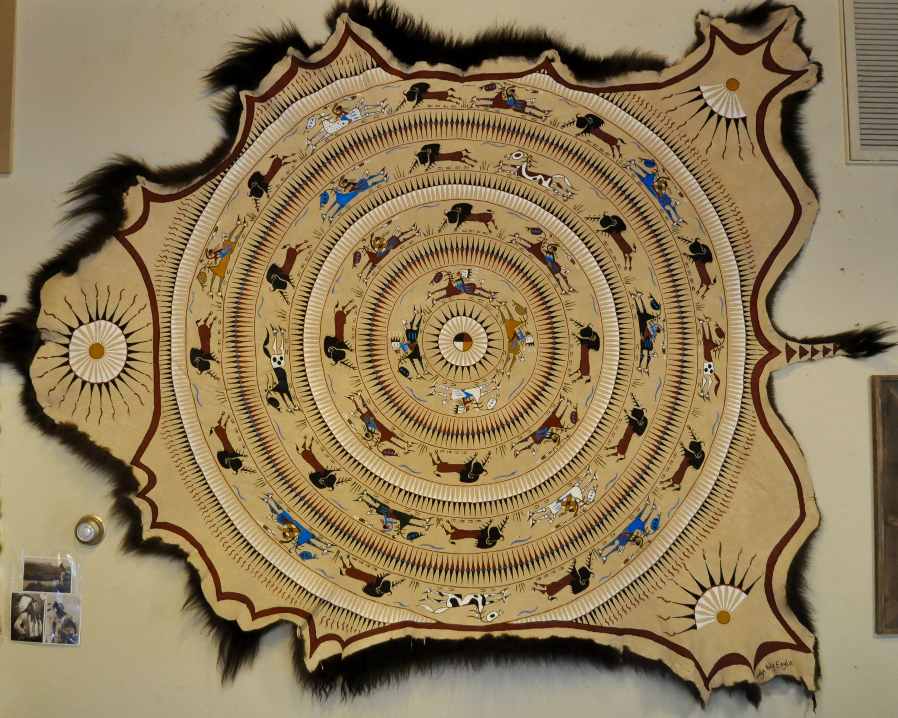 Traditional Hide Paintings and art in Rapid City SD - Dakota Drum