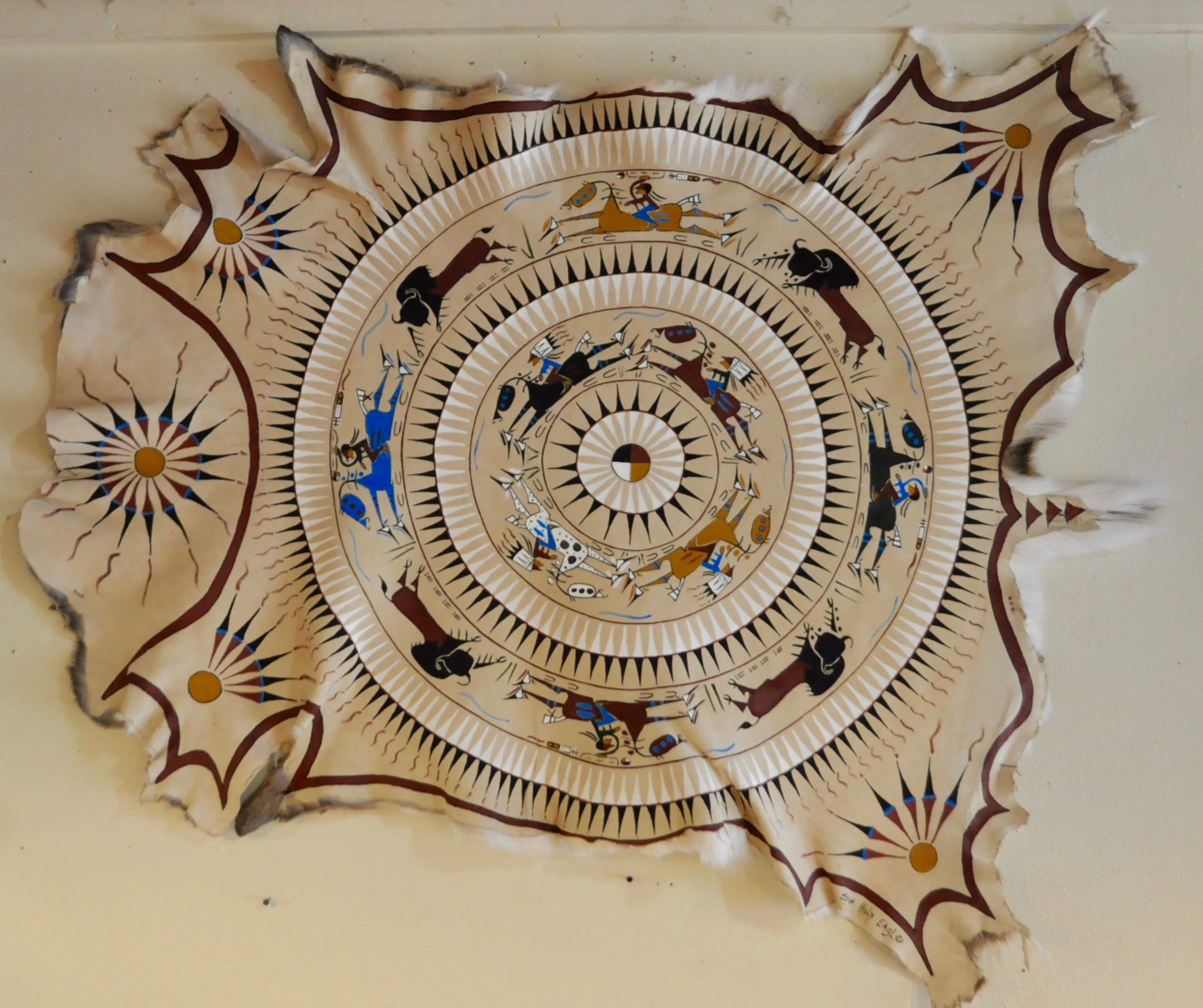 Traditional Hide Paintings and art in Rapid City SD - Dakota Drum