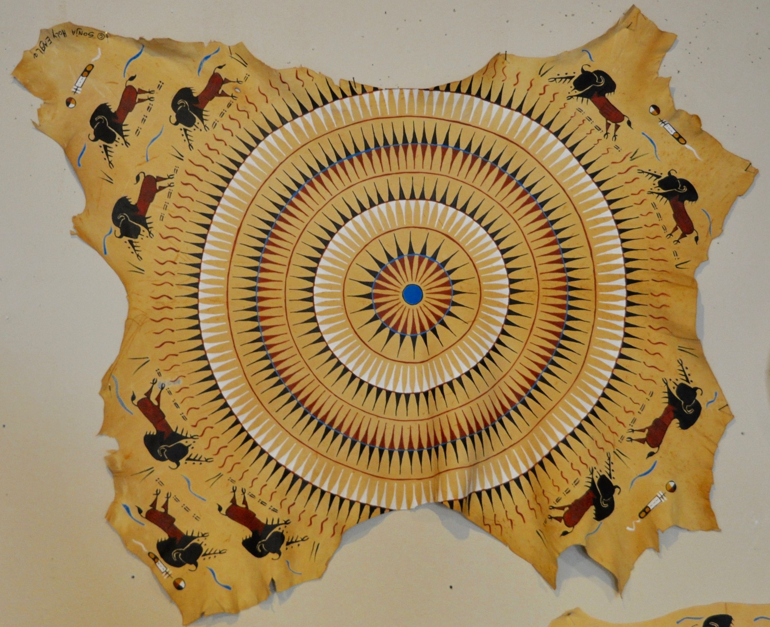 Traditional Hide Paintings and art in Rapid City SD - Dakota Drum